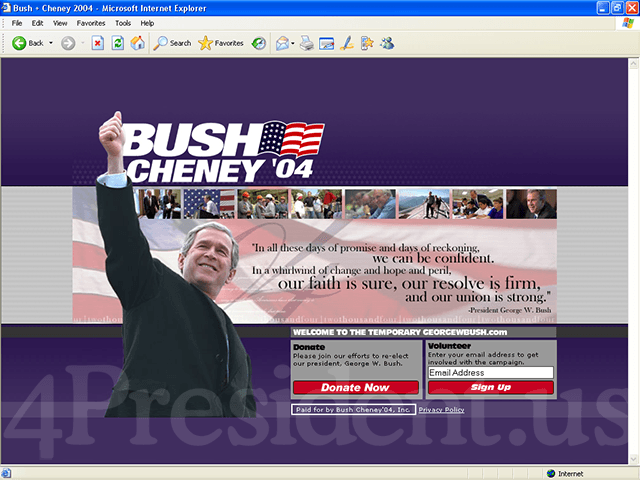 2004 Websites - 4president.com