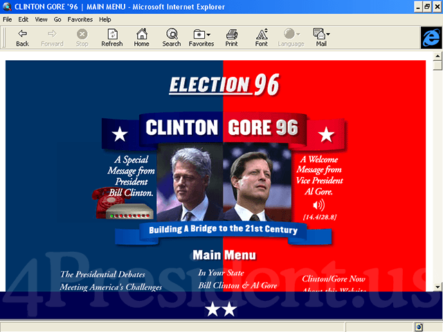 1996 Websites - 4president.com