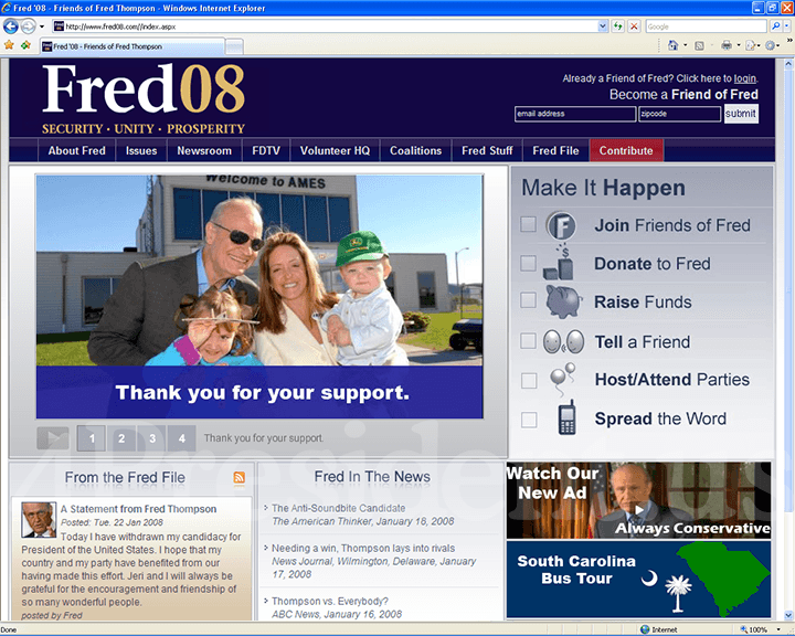 2008 Websites - 4president.com