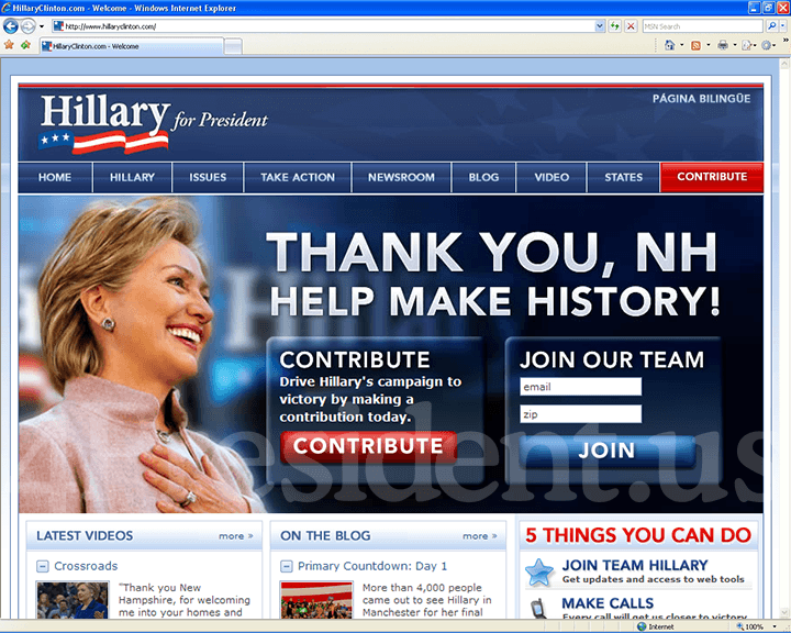 2008 Websites - 4president.com