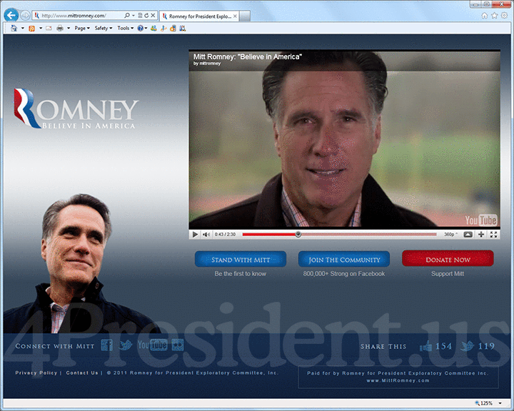 2012 Websites - 4president.com