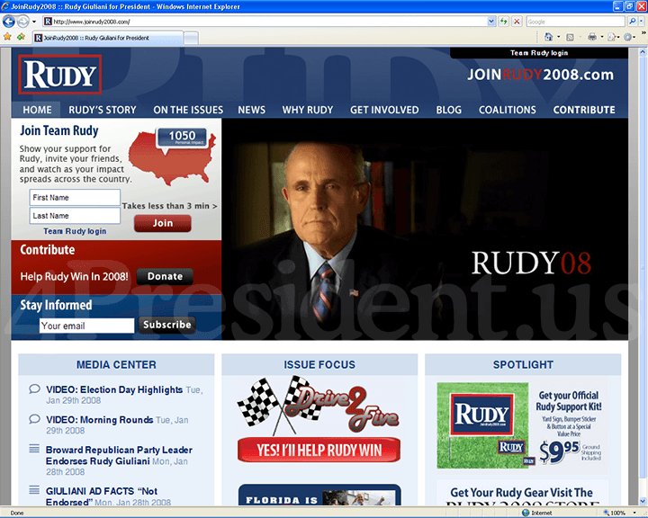 2008 Websites - 4president.com
