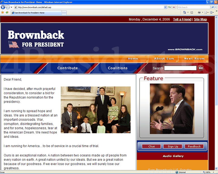 2008 Websites - 4president.com