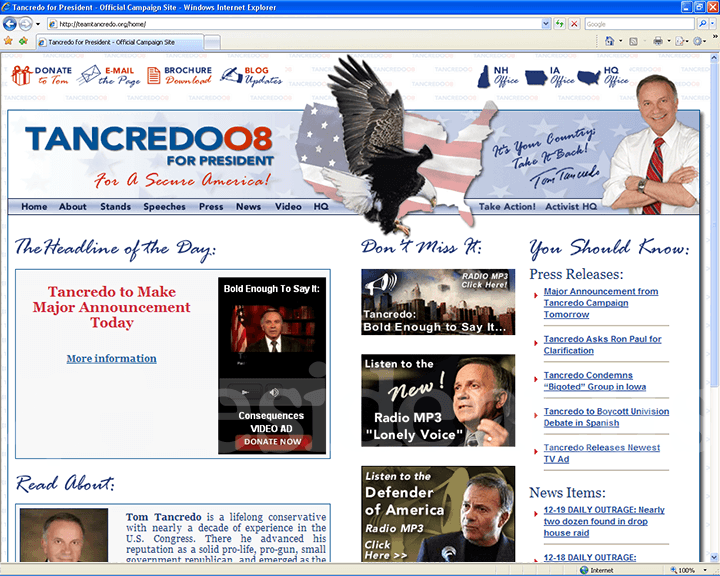 2008 Websites - 4president.com